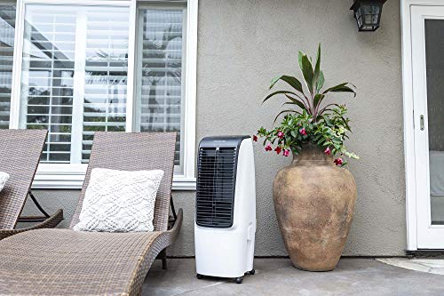 Frigidaire Portable Evaporative Air Fan and Humidifier| Portable Air Conditioner Cools up to 640 Square Feet | Personal Indoor Swamp Cooler | 600 CFM | Black/White