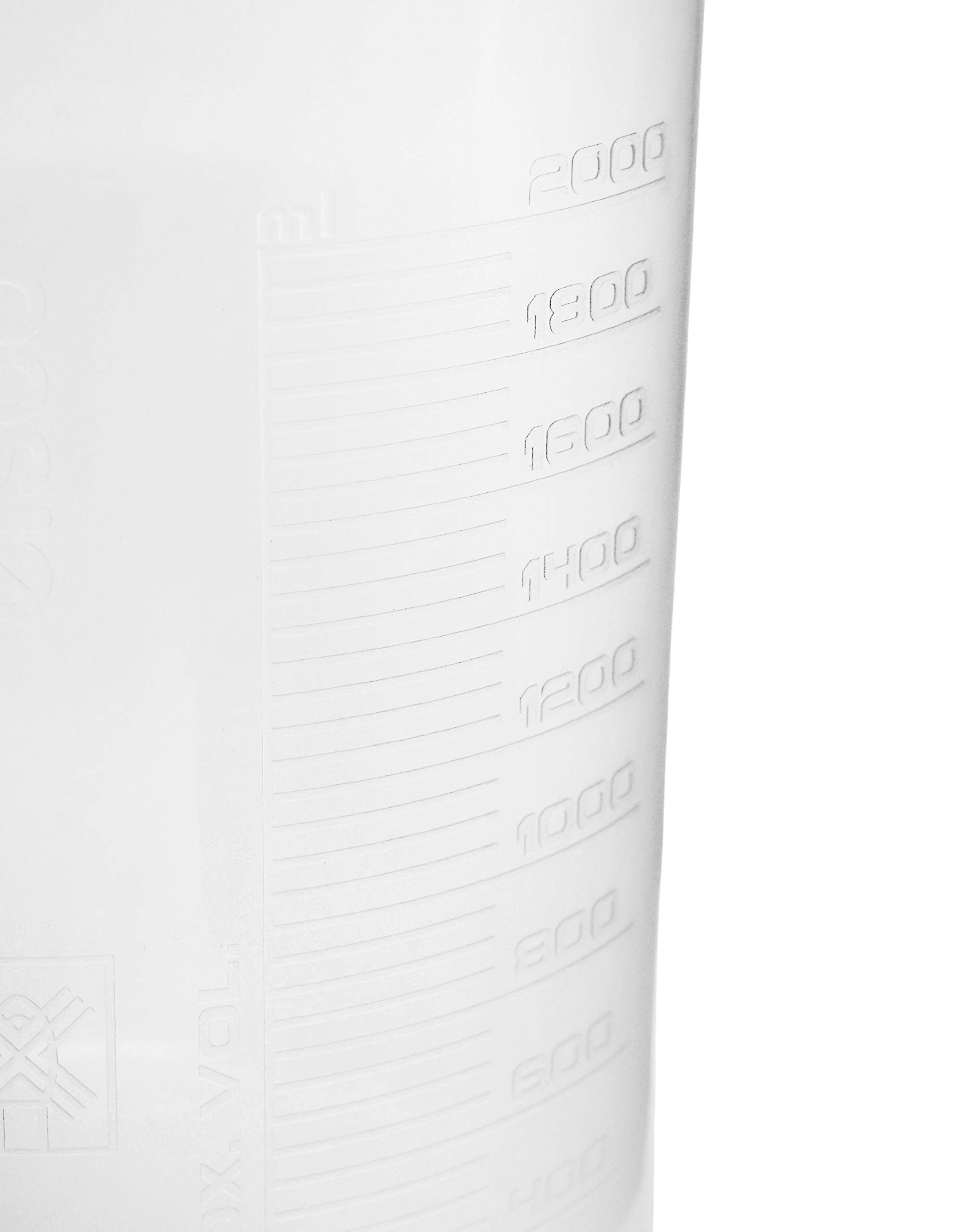 EISCO Plastic Beaker, 5000ml - Polypropylene Plastic - Raised Graduations, Tapered Spout - Euro Design