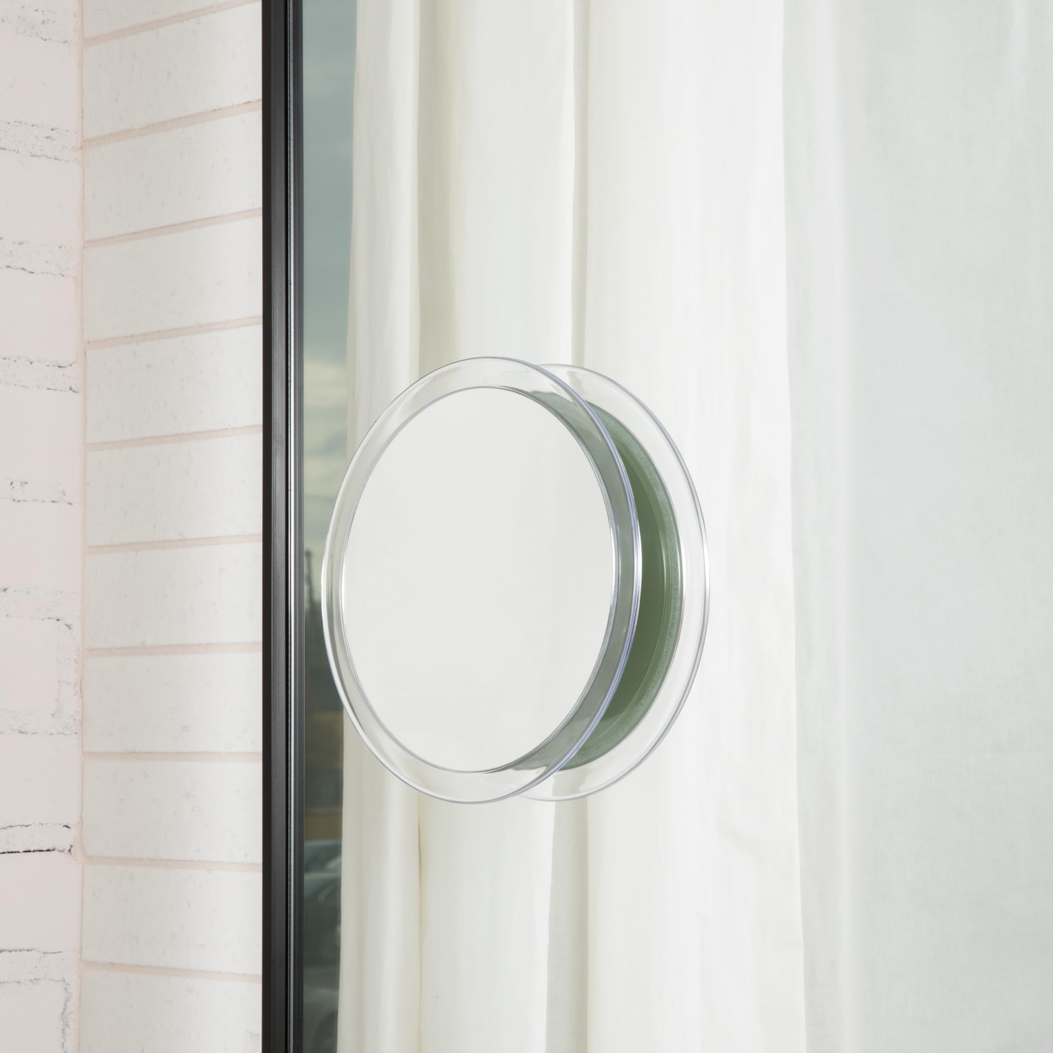 Jerdon Portable Travel Makeup Mirror – 9” Diameter Frame with 5X Magnification – Suction Cups Allow Wall Mounting – Travel Case Included – Model JSC5