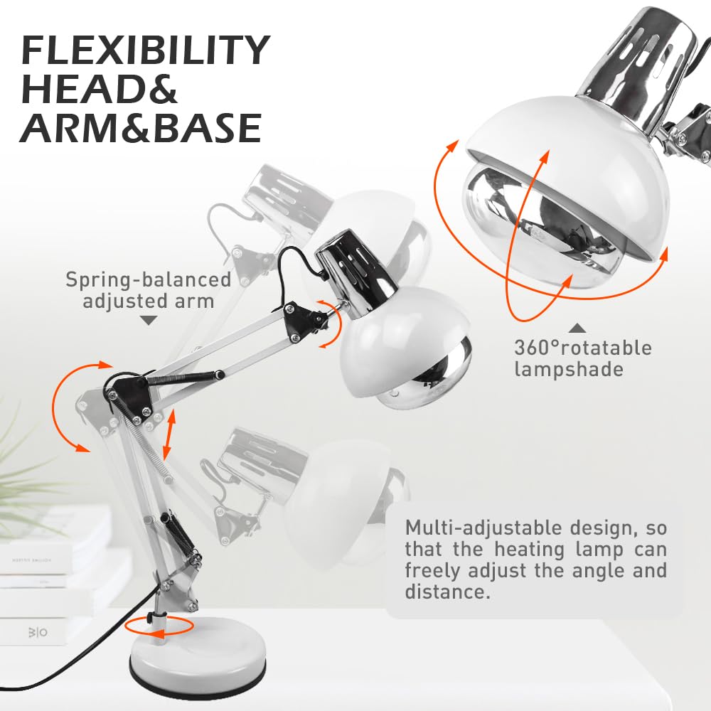 DUEBEL Heating Lamp for Candy Making –Affordable Candy Heater Perfect for Beginners in Sugar Art, Baking, and Confectionery - White & Silver Plating