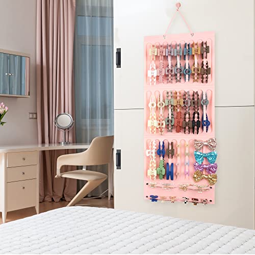 JOYMOMO Hanging Hair Claw Clips Holder Large Capacity Hair Clip Organizer Storage Display for Wall,Door,Closet(Without Claw Clips)
