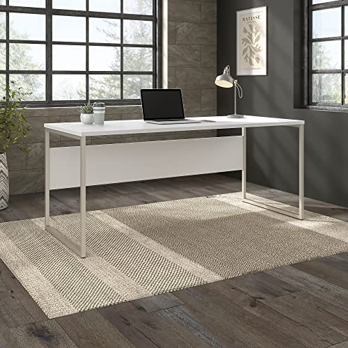 Bush Business Furniture Office Table with Open Metal Leg Design and Privacy Panel | Hybrid Large Computer Desk for Home Office | 72Wx30Lx30H