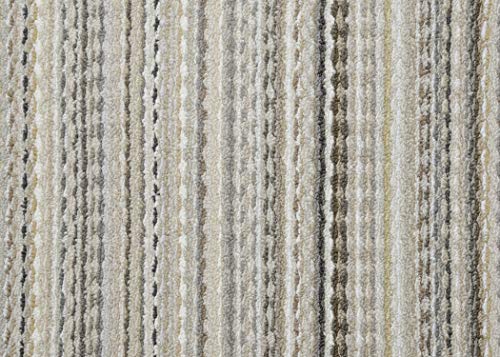 Garland Rug Carnival Stripe Assorted Earth Tone 12'x12' Modern Stain Resistance Area Rug
