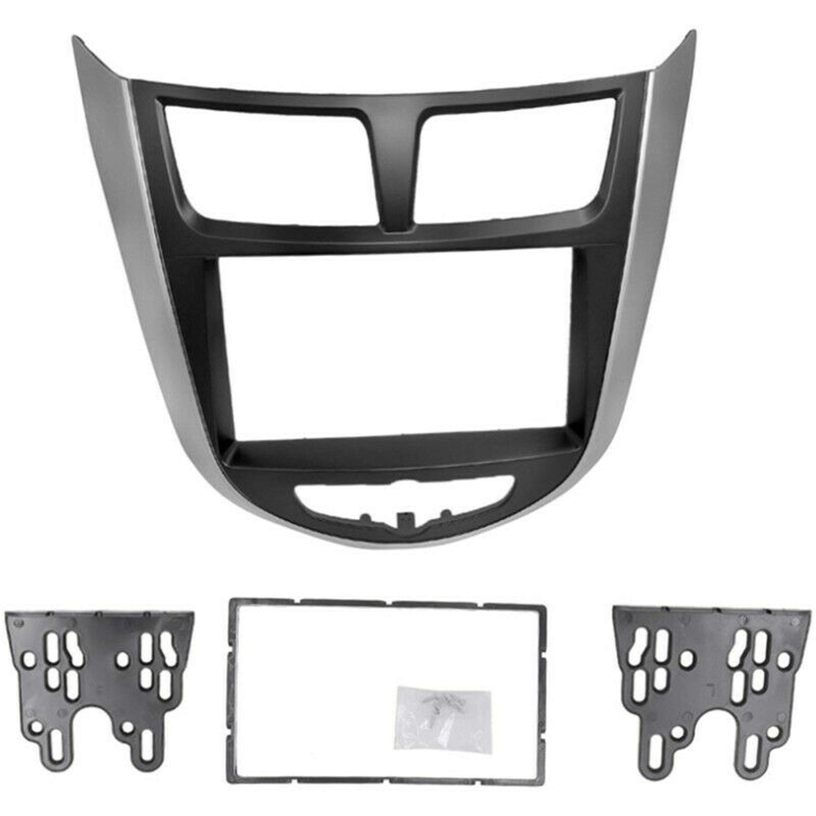 Mhakrl Car Center Stereo Audio Radio DVD GPS Plate Panel Frame Fascias Replacement Fit For Hyundai i-25 Accent Solaris Verna 2010+, for DODGE Attitude 2011+ 2 Din Dash Trim Kit