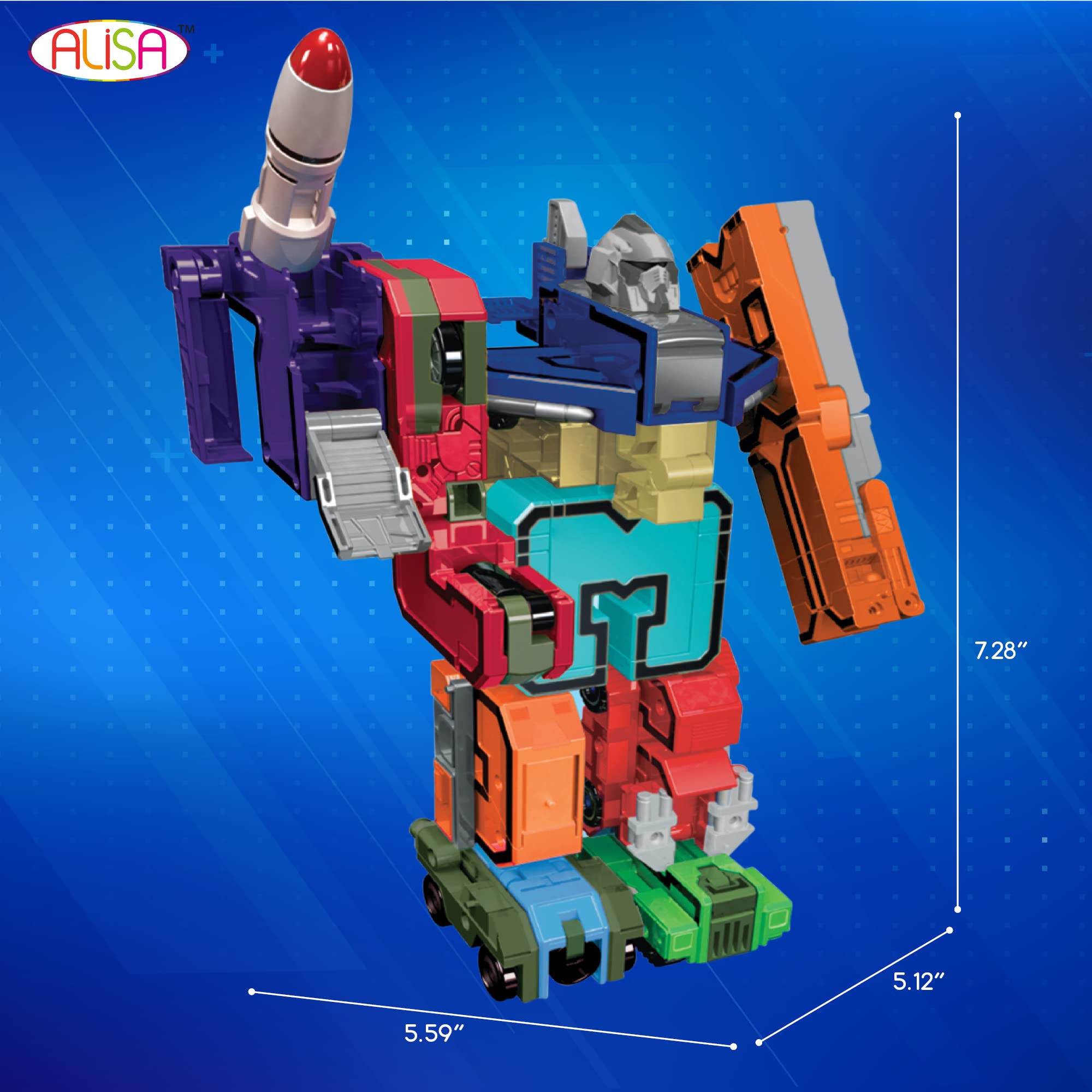 Number Robots Transforming Action Figures - 10 Numbers and Math Signs - Learning Robot Transforming Vehicle Toys, Number Bots Gift for Kids Educational Learning Toys - Transbot Digitech S