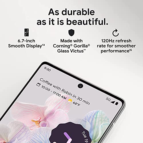 Google Pixel 6 Pro 5G (128GB, 12GB) 6.71" AMOLED 120Hz, 4K Camera (Fully Unlocked for Verizon, T-Mobile, AT&T, Global) International Model G8VOU (w/ 25W Charge Cube & Fast Wireless Charger)(Black)