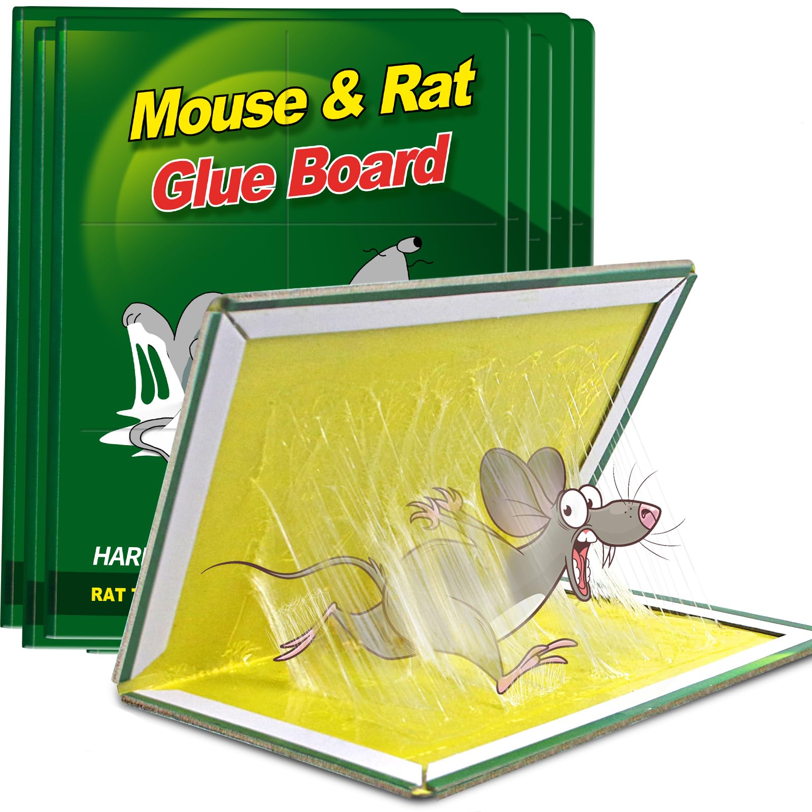 Mouse Glue Traps,Rat Glue Traps,12 Pack Enhanced Stickiness Mouse Traps Traps Sticky Pad Board for House Indoor and Outdoor Rat
