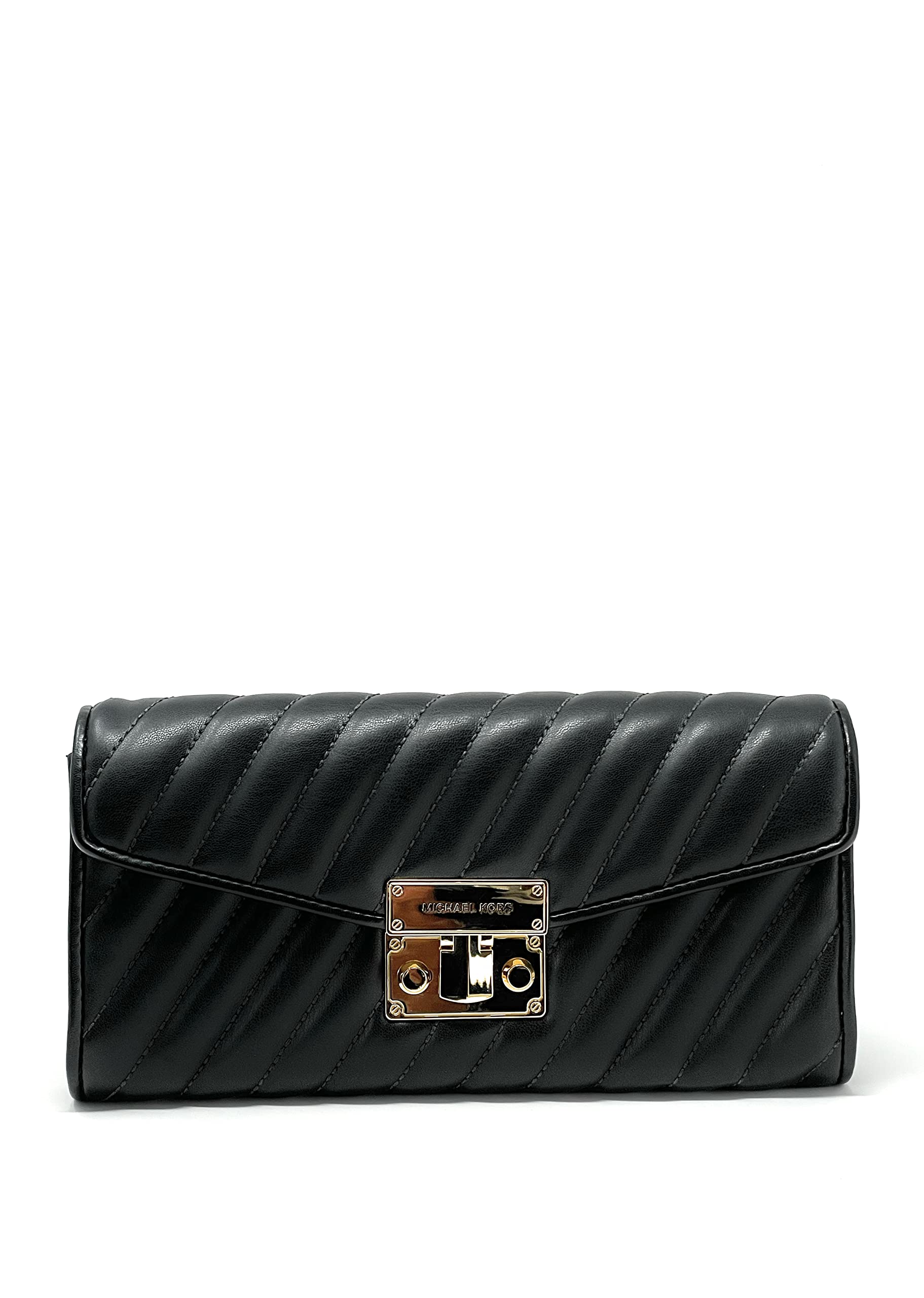 Michael Kors Rose Medium convertible Quilted Leather Shoulder Flap Bag Black