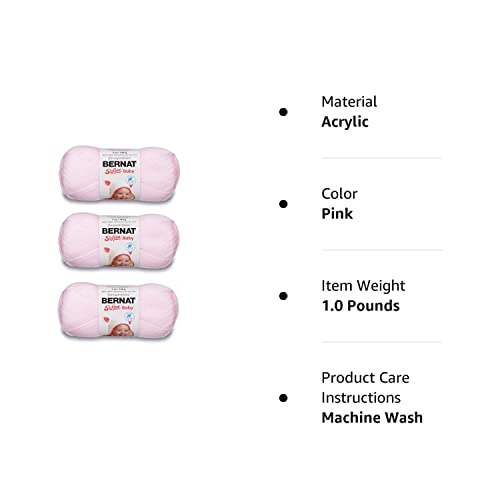 Bernat 166030-2001 Softee Baby Yarn - Solids - Pink