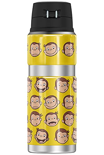 Curious George Curious George Faces THERMOS STAINLESS KING Stainless Steel Drink Bottle, Vacuum insulated & Double Wall, 24oz