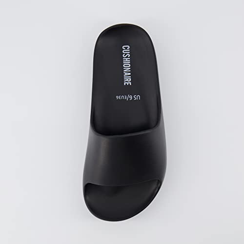CUSHIONAIRE Women's Ninja platform slide sandal with +Comfort, Black 10