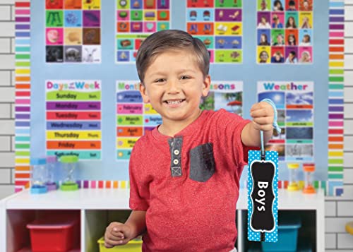 Teacher Created Resources Aqua Polka Dots Magnetic Boys Pass (77239)