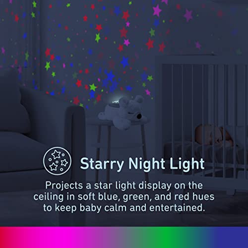 Pure Enrichment® PureBaby® Sound Sleeper Portable Sound Machine & Star Projector - Plush Sleep Aid with Night Light, 10 Lullabies, White Noise, Heartbeat, Birds & More for Baby & Toddlers (Polar Bear)