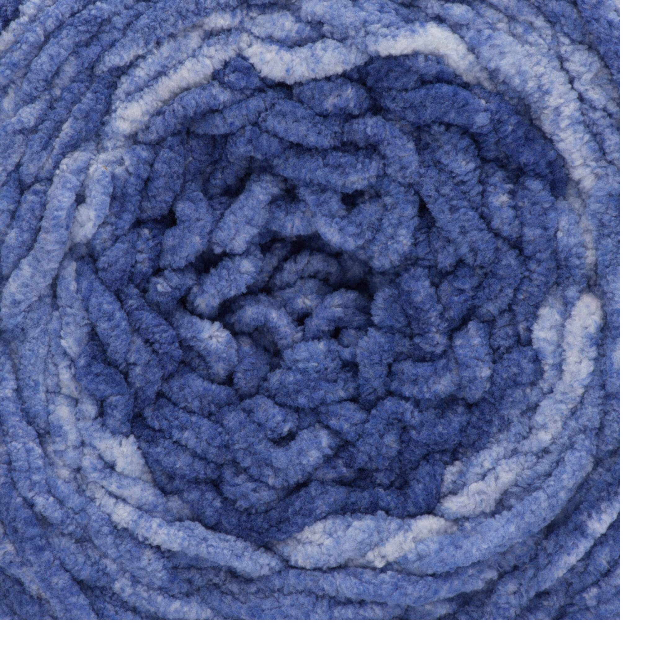 Bernat Baby Blanket Dappled Yarn, 10.5 Oz, Wandering Blue - 2 Pack Bundle with Bella's Crafts Stitch Markers