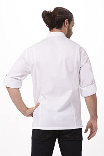 Chef Works Men's Lansing Chef Coat, White, Medium