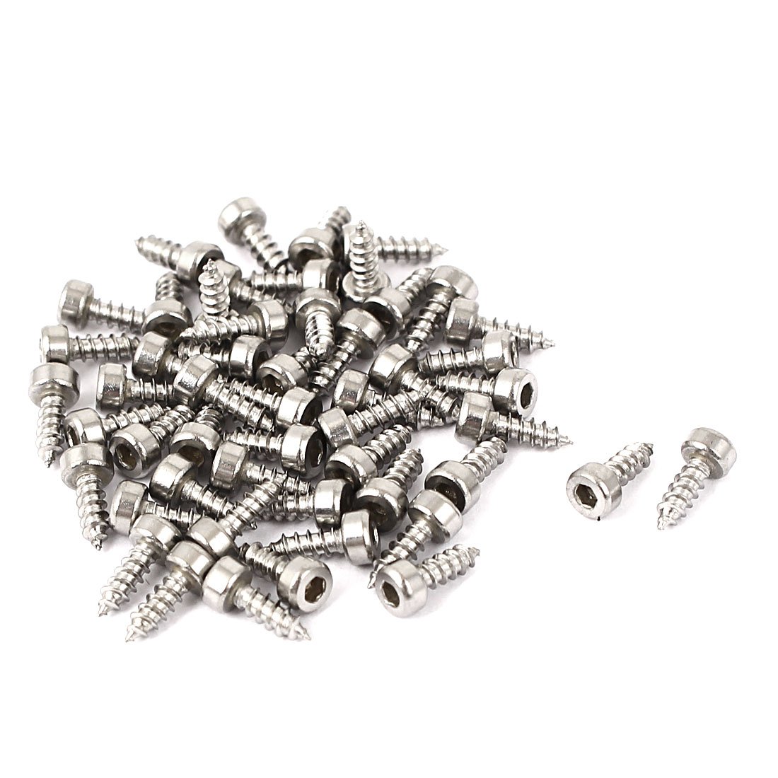 uxcell M2x6mm Hex Drive Head Cap Self Tapping Drilling Screws 50pcs