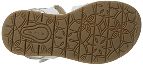 Stride Rite girls Summer Time Sandal (Toddler/Little Kid),White,5 M US Toddler