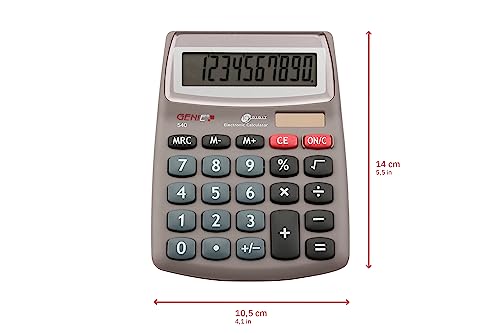 Genie 540 Elegant Designer Desktop Calculator 10 Digits Timeless Design Silver