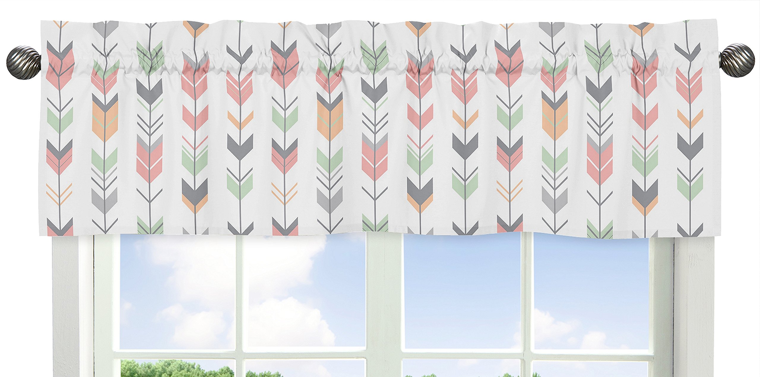 Sweet Jojo Designs Grey, Coral and Mint Woodland Arrow 11 Piece Girls Crib Bed Bedding Set