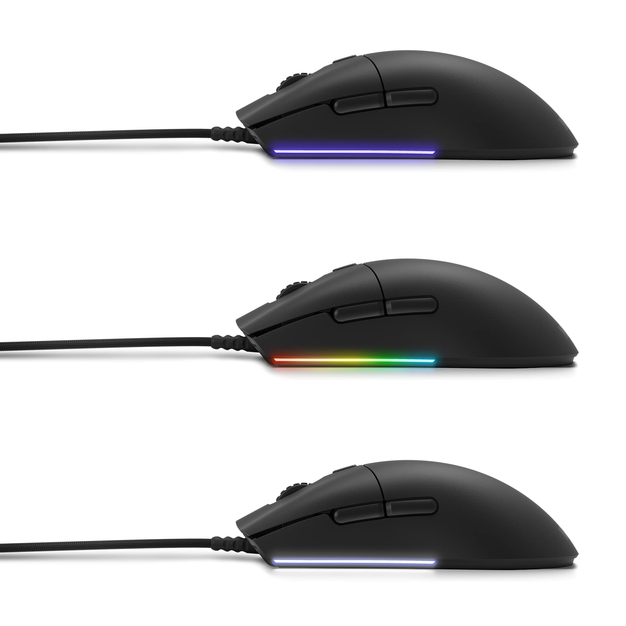 NZXT Lift 1 Symm, Lightweight Symmetrical Wired USB Gaming Mouse, Lightweight 67g Design, 1K Polling Rate, Omron Mechanical Switches, 16K DPI Optical Sensor, Black