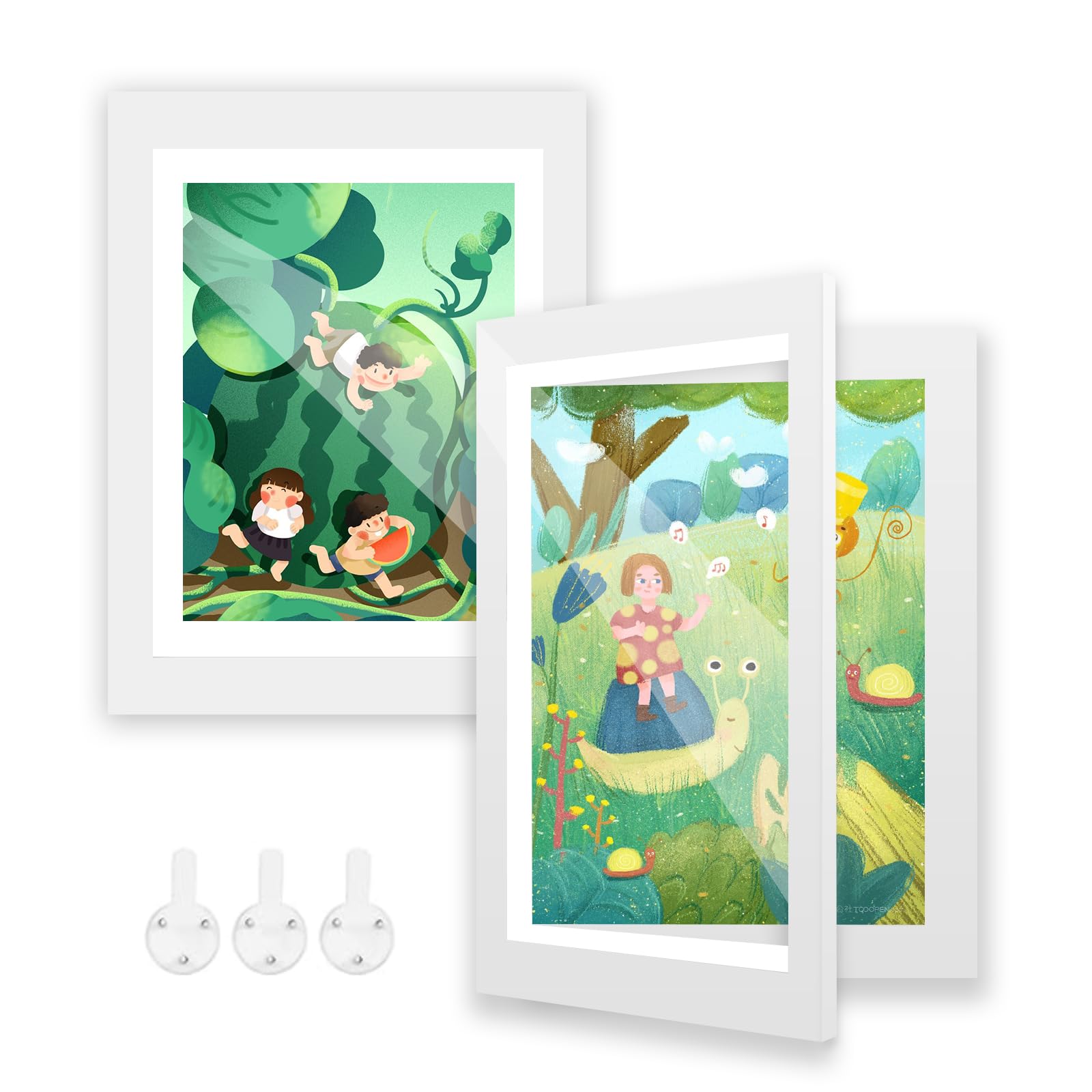 AXEDAES 8.5 x 11 kids Art Frame - Front Opening Storage Kids Artwork Frames, Holds 120 Pcs works,Changeable for Wall and Tabletop,3D Picture, Drawing, Schoolwork, Craft, Portfolio(Black)