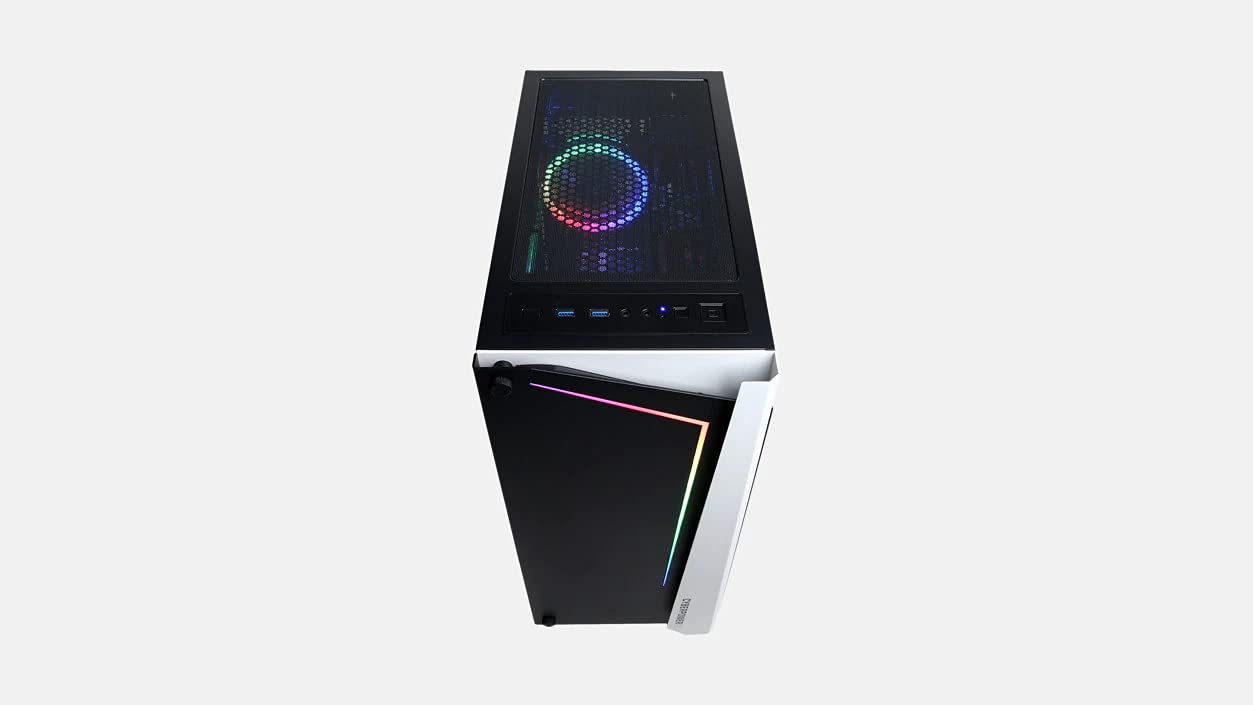 CyberpowerPC MSAAG3000 VR Gaming Liquid Cool Desktop PC, GeForce RTX 3060, Intel 8-Core i7-10700F, 16GB RAM, 1TB PCIe SSD, USB-C, HDMI/DP, RJ-45, Wi-Fi, RGB Tower, SPS HDMI Cable, Win 10 (Renewed)
