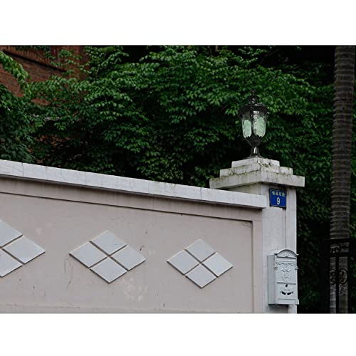 CZLZY Outdoor Waterproof Pillar Lamp Creative Aluminum E27 Post Light Glass Lampshade Villa Courtyard Fence Column Light Lawn Decoration Landscape Light Pedestal Light