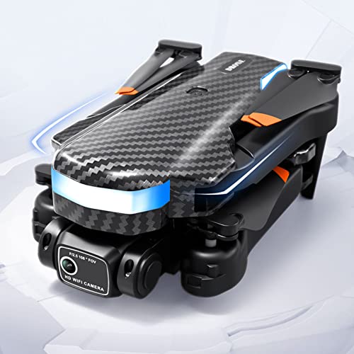 GBSELL Carbon Fiber Dual Camera Drone - 8K High-Definition Picture Level - 12 + Minutes Flying Time - Opticals Positioning Hover,393ft Maximum Flight Altitude for Party (BK 68A)