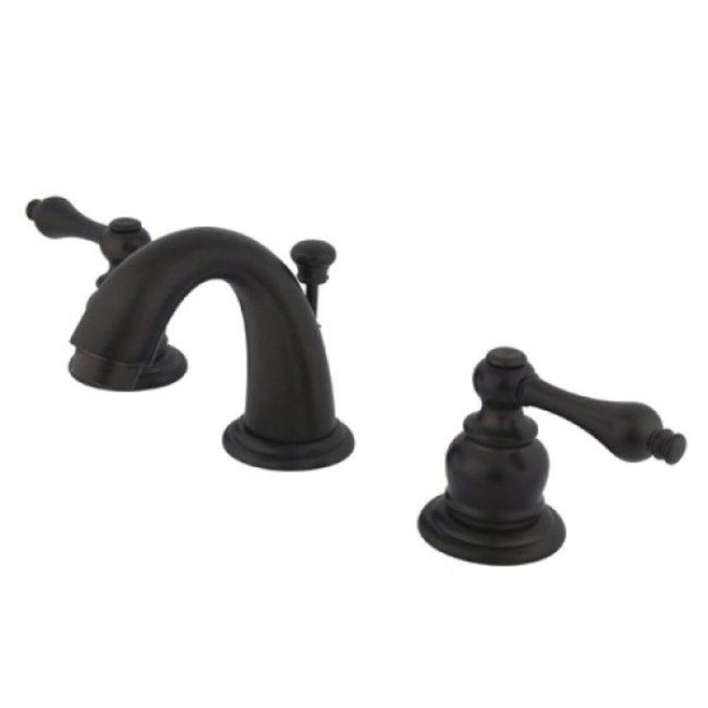 Elements of Design EB915AL Magellan Two Handle 4" to 8" Mini Widespread Lavatory Faucet with Pop-up, Oil Rubbed Bronze