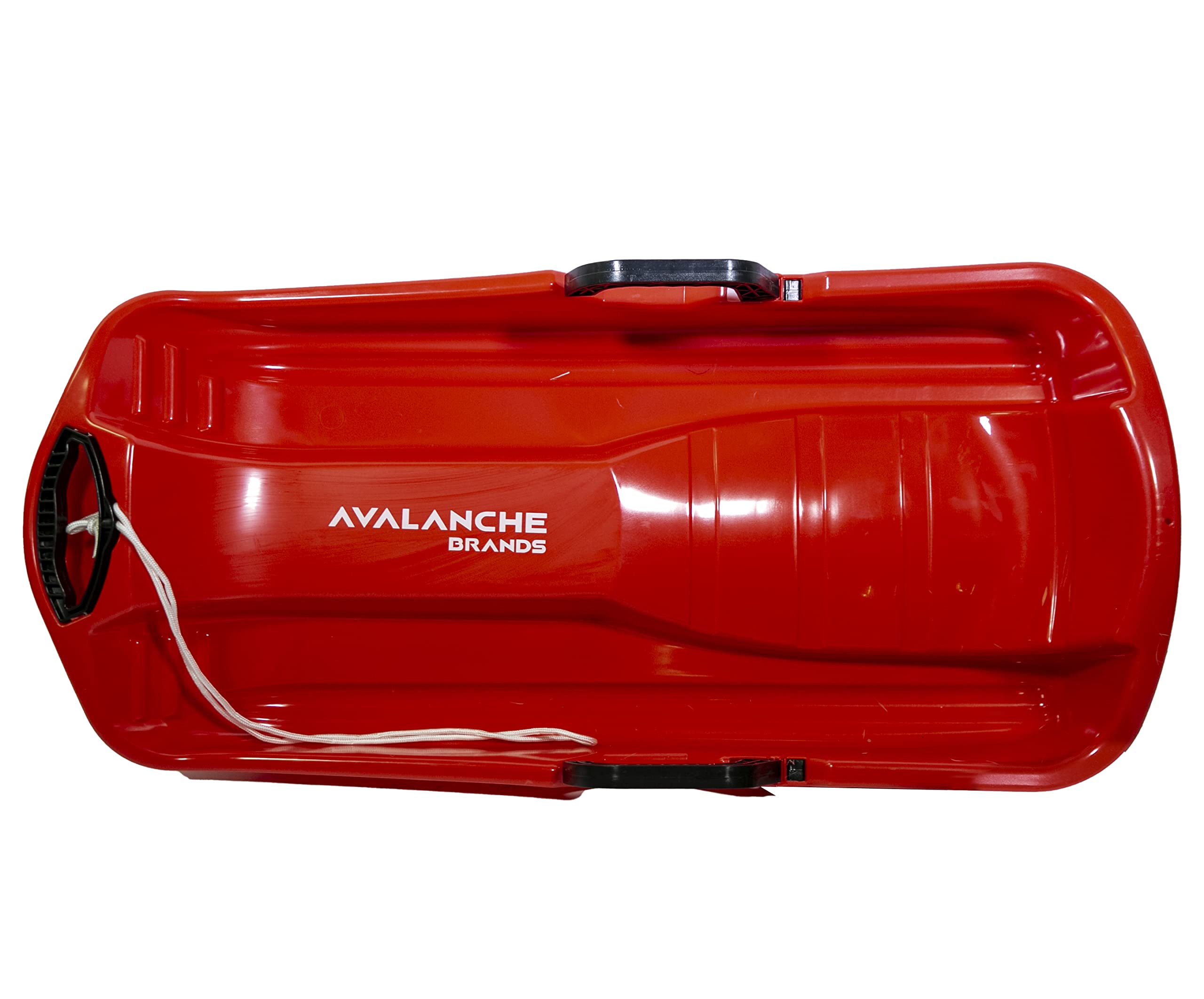 Avalanche Brands | Downhill Kids Snow Sled with Brakes | Red | Safe for All Ages