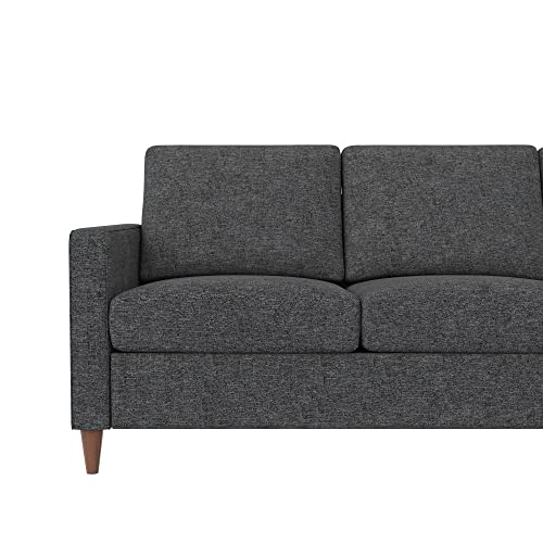 DHP Liah Reversible Sectional Sofa with Pocket Spring Cushions, Dark Gray