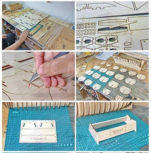 HMS Victory 3D Wooden Puzzle DIY Ship Craft Laser-Cut Model Kits to Build for Adults 1:200