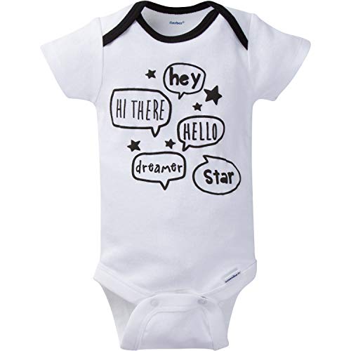 Gerber Baby 8-Pack Short Sleeve Onesies Bodysuits, Star, 3-6 Months