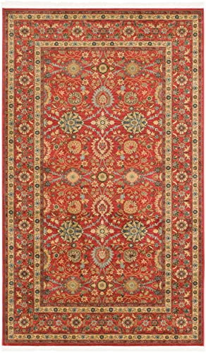 Rugs.com Chelsea Collection Rug β 5' x 8' Red Medium Rug Perfect for Bedrooms, Dining Rooms, Living Rooms