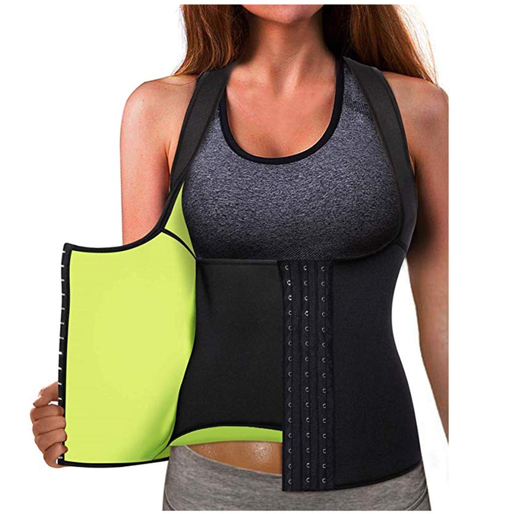 Women's Underbust Corset Waist Trainer Cincher Steel Boned Neoprene Sport Workout Body Shaper Vest Tank
