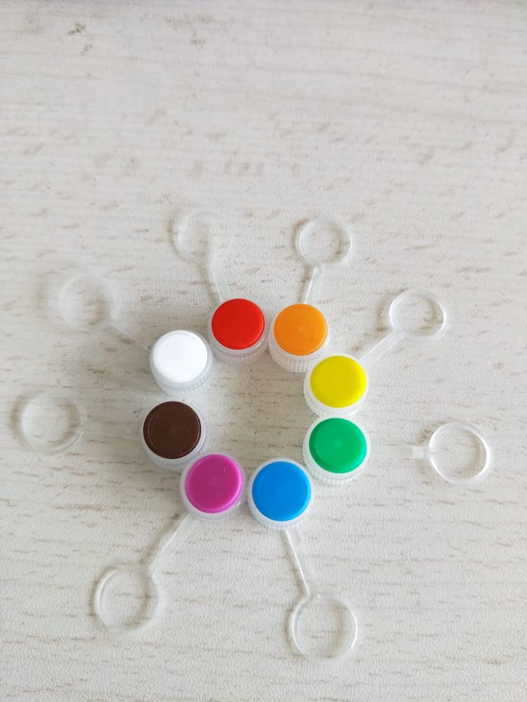 D005-0.5ml colour screw cap for vertical sample freeze tube with ten colour insert cap, chain cap or without chain cap (100 Natural Color chain-less)