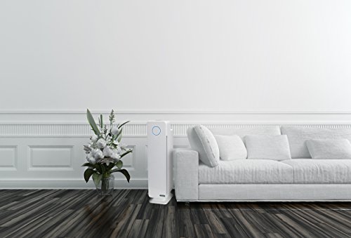 GermGuardian Air Purifier for Home, Large Rooms, H13 HEPA Filter, Removes Dust, Allergens, Smoke, Pollen, Odors, Mold, UV-C Light Helps Reduce Germs, 28 Inch, White, AC5350W