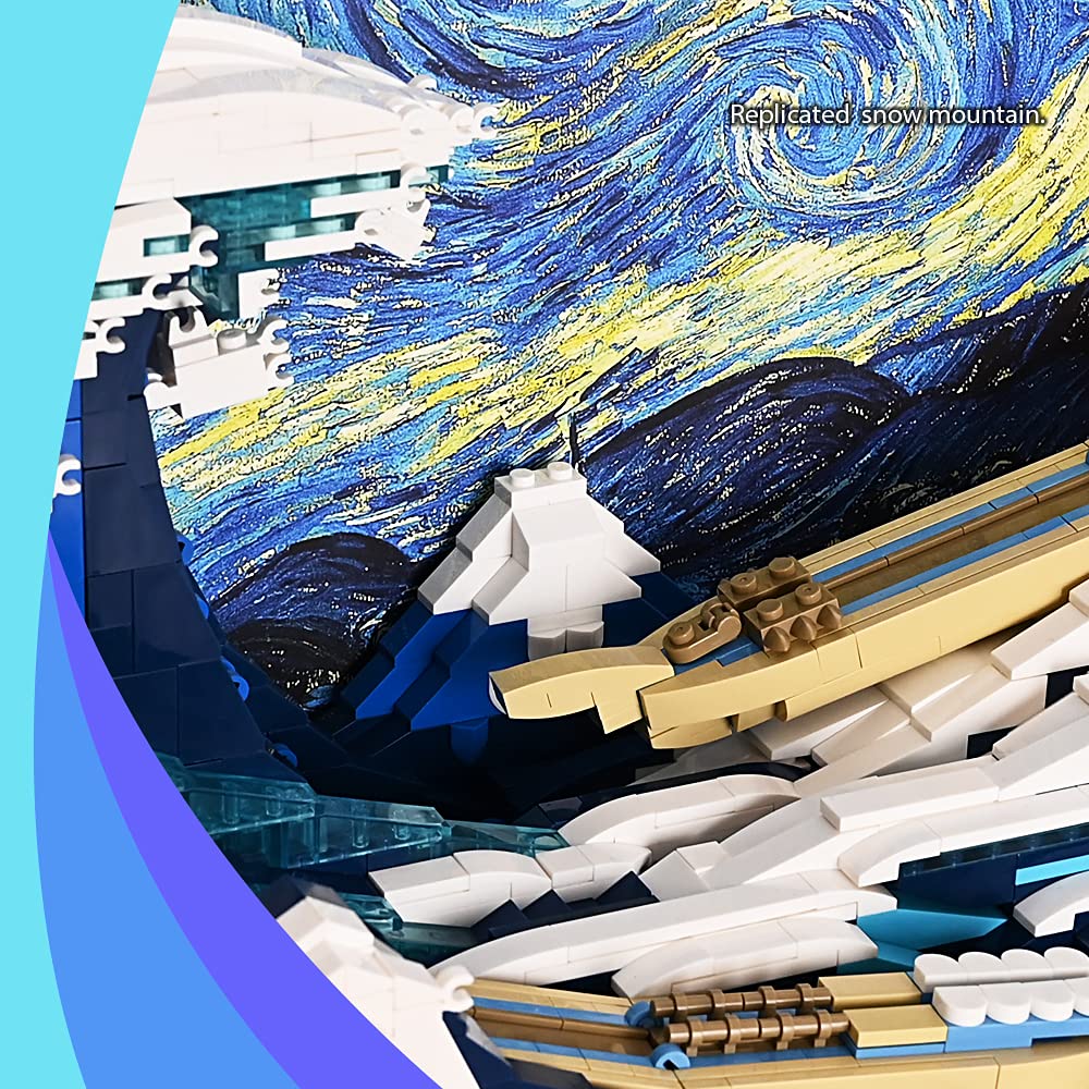 Nifeliz Home The Great Wave Building Block Set. Assembly Construction Toy, Display for Home. Educational DIY Building Block Assembly Construction Toy, Gift for Adults and Teens, New 2023(1830 Pcs)