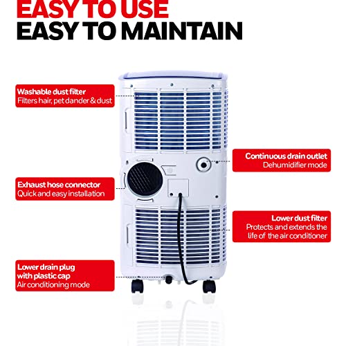 Honeywell Portable Air Conditioner 9,100 BTU (ASHRAE)/6,100 BTU (SACC) - White/Black
