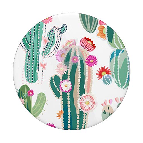 Cacti Flowers Pattern Phone Popper PopSockets Swappable PopGrip