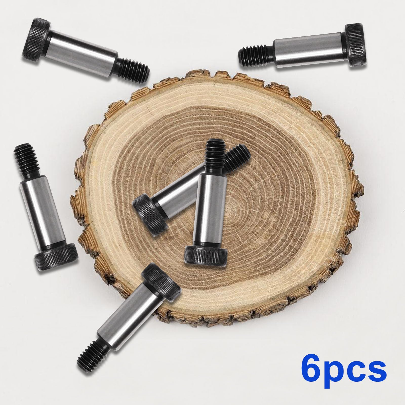 Sydien 6Pcs Alloy Steel Shoulder Bolt #10-24 UNC Thread Shoulder Dia 1/4" Shoulder Length 5/8"