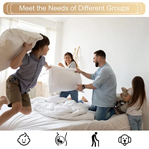 Fiberluxury 3 Inch Gel Infused King Size, High Density Cooling Ventilated Design Memory Foam Bed Toppers-Ultra Plush Mattress Toppers with Bamboo Cover