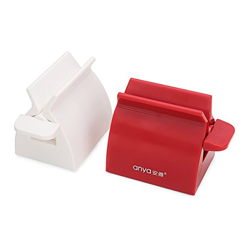 GGGarden BX-924 Anya ABS Creative Bathroom Toothpaste Tube Squeezer Multifunction Tube Dispenser - Purplish Red