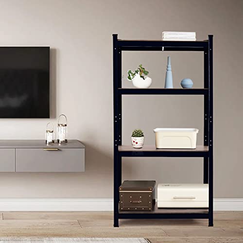 ERGOMASTER Storage Shelves Metal Garage Shelving Unit 4-Shelf Adjustable Heavy Duty Boltless Organizer Rack for Home Warehouse Pantry Office 64" W x 16" D x 63" H(Black,2Pack)