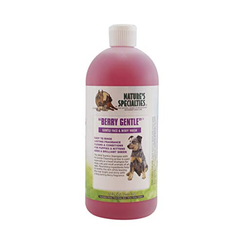 Nature's Specialties Berry Gentle Ultra Concentrated Face and Body Wash for Pets, Makes up to 4 Gallons, Natural Choice for Professional Groomers, Gently Cleanses The Skin and Coat, Made in USA, 32 oz