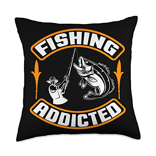 Check out my Fishing Shirts Father's Day Fishing Addicted Fisherman Rod Throw Pillow, 18x18, Multicolor