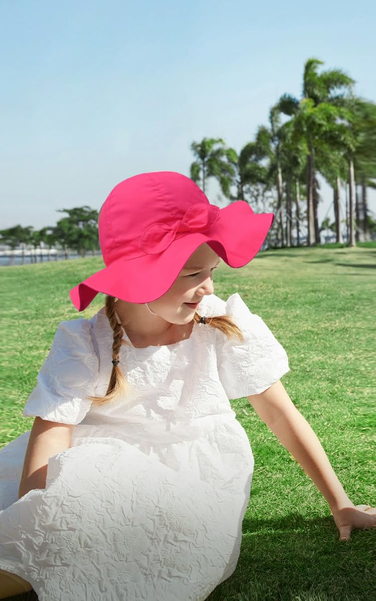 Vimeet Kid Baby Summer Hat Baby Sun Hat Toddler Beach Hat Baby Bucket Hat Rose
