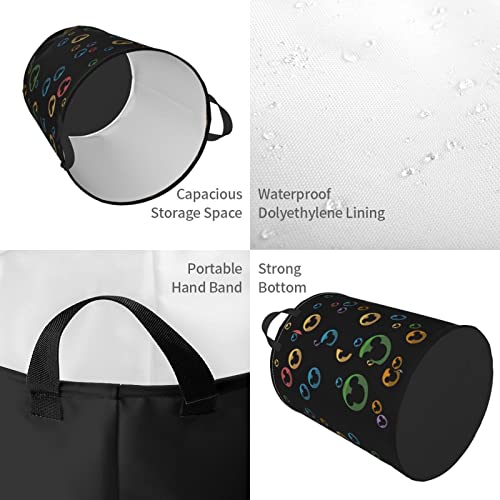 Cute Large Laundry Basket fit Cartoon Character R8 Durable Waterproof Portable with Handle for Bedroom Laundry Room collapsible laundry baskets Round Dirty Storage Clothes Basket Circular hampers - M