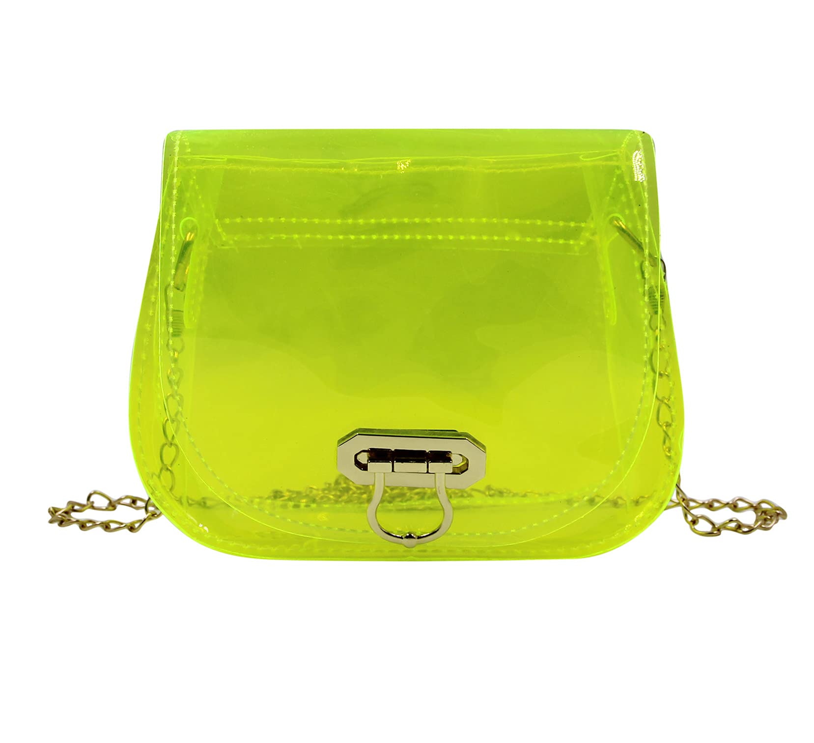 MINGSEECESS Women Clear Crossbody Purse Bag Transparent Clutch Message Bag See Through Handbag Wallet