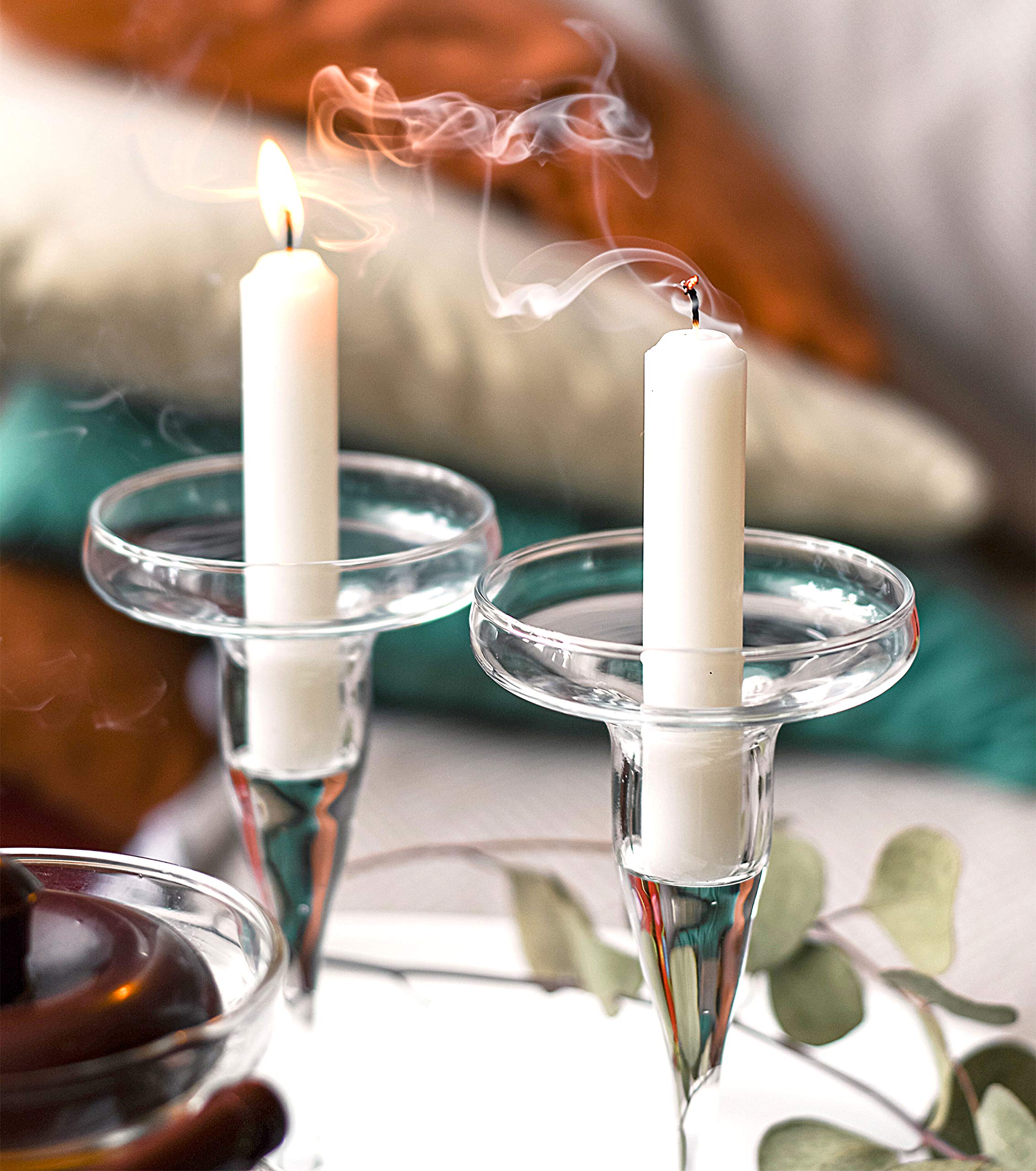 Emergency Candles - 24 Pack White Short Taper Candles - Unscented - Emergency Candles for Home and Emergency Kit